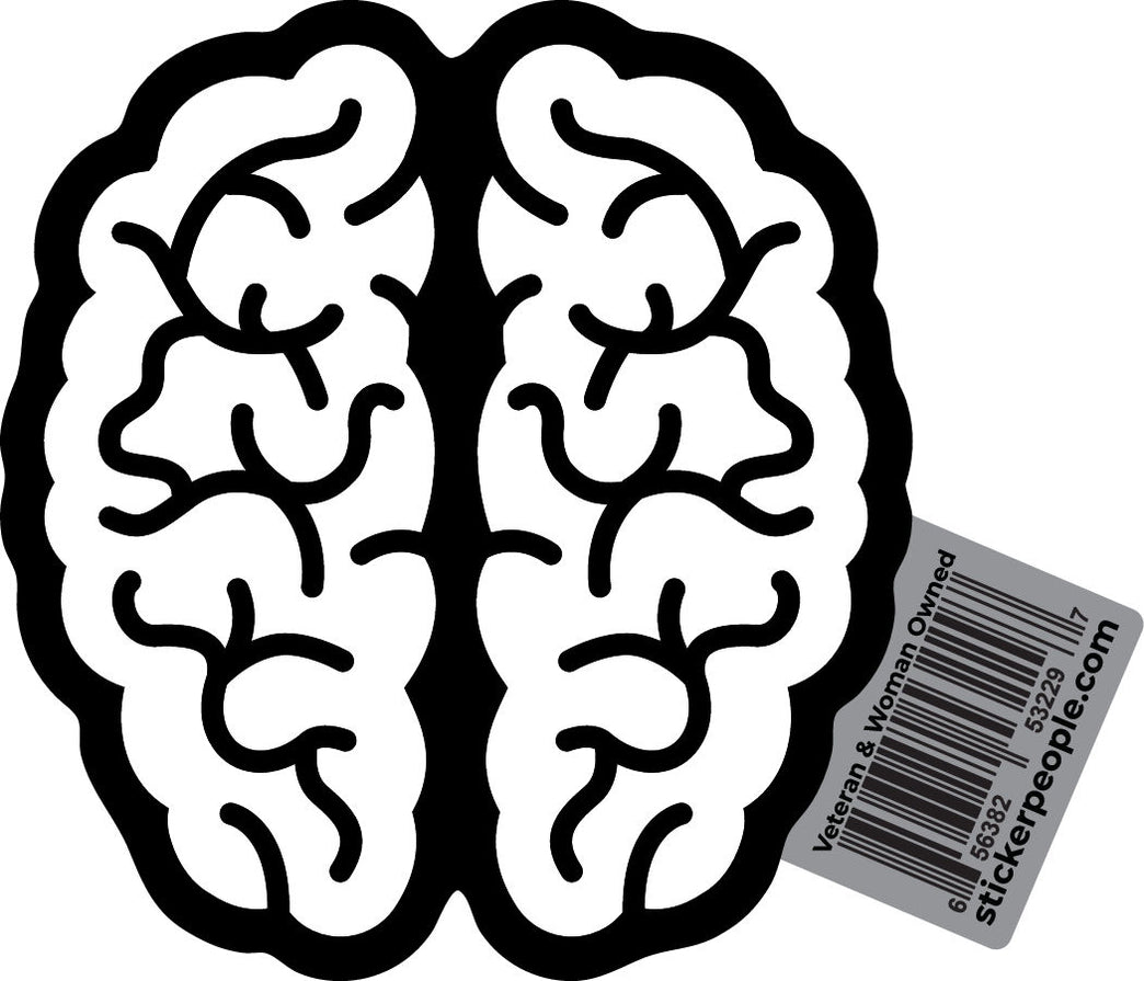 Cartoon Style Brain Sticker | Brain Cartoon Character | Sticker People