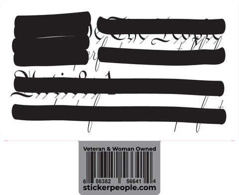 Redacted Constitution Flag | Black and White | Sticker People