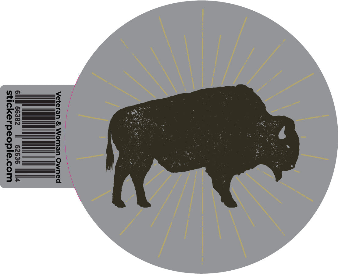 Bison Sun Rays Stickers | Sticker Collection | Sticker People
