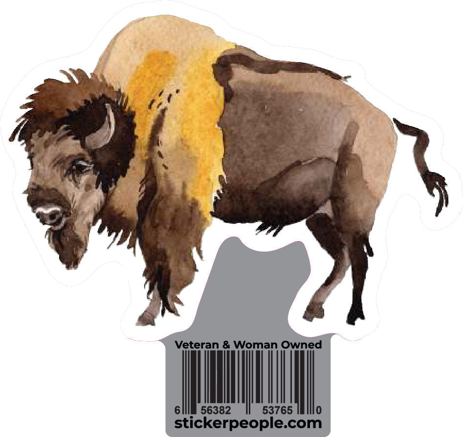 Water Color Buffalo Sticker | Sticker People