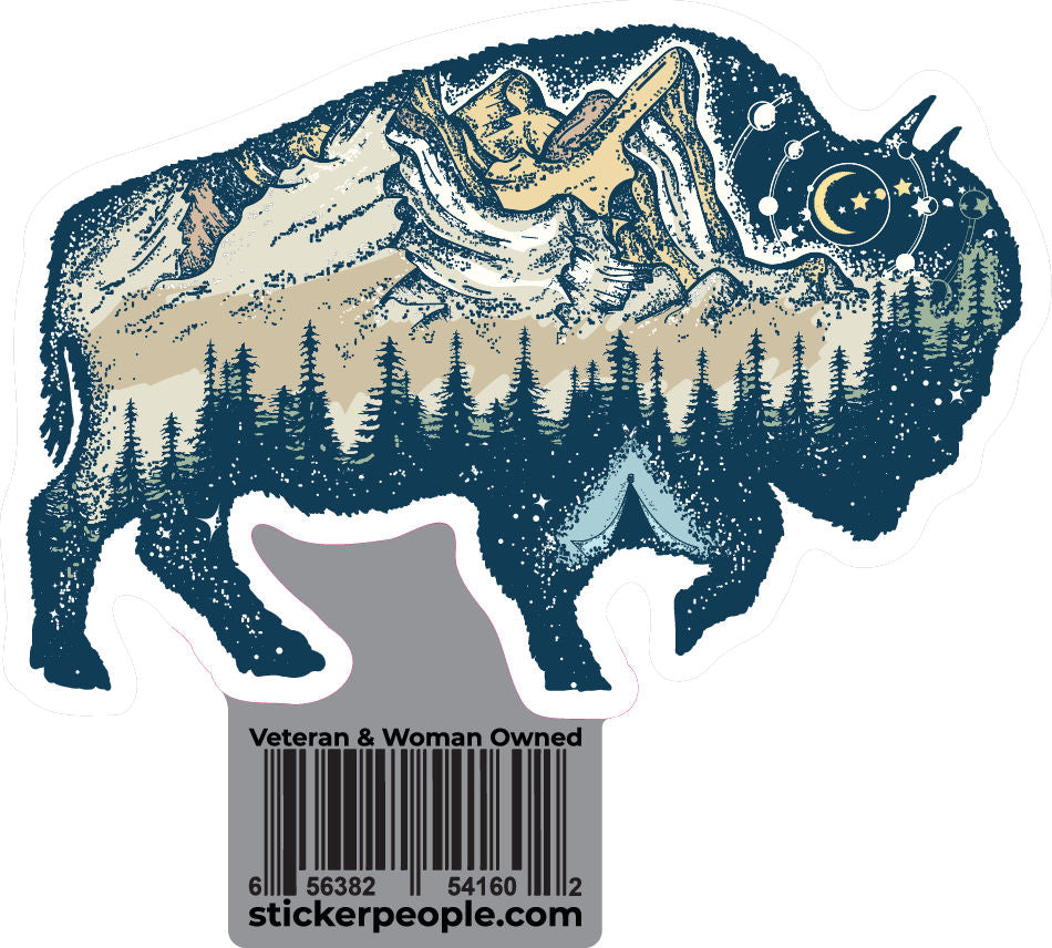 Mountain and Trees Buffalo | Sticker People