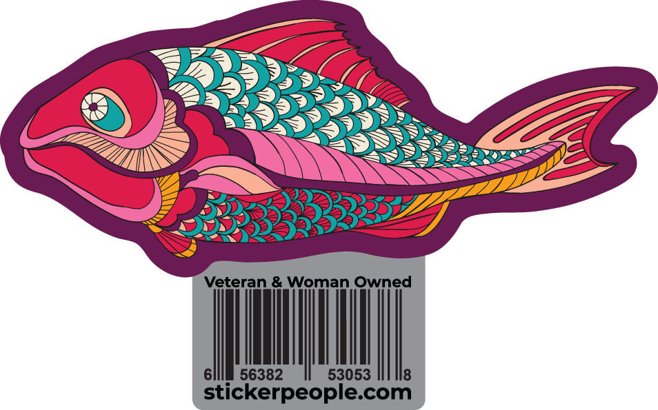 Red and Purple Koi | Koi Sticker | Sticker People