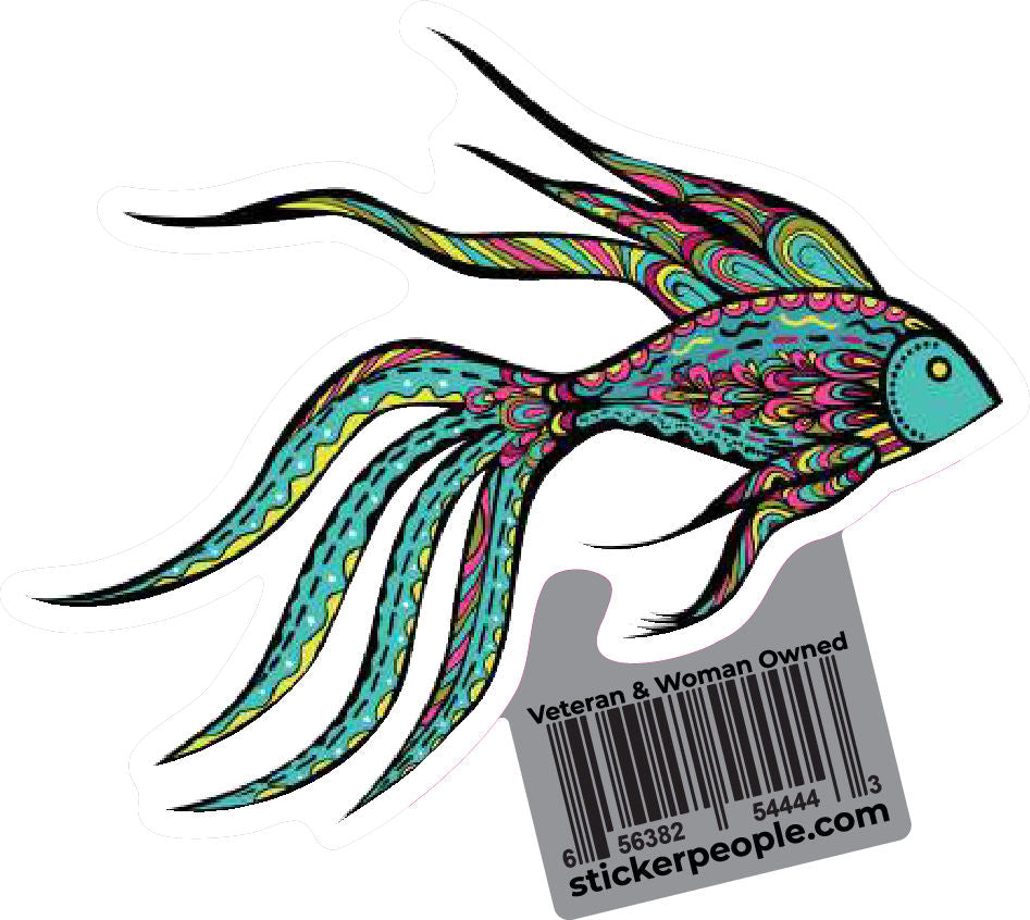 Buy Painted Fish with Elegant Fins Online | Sticker People