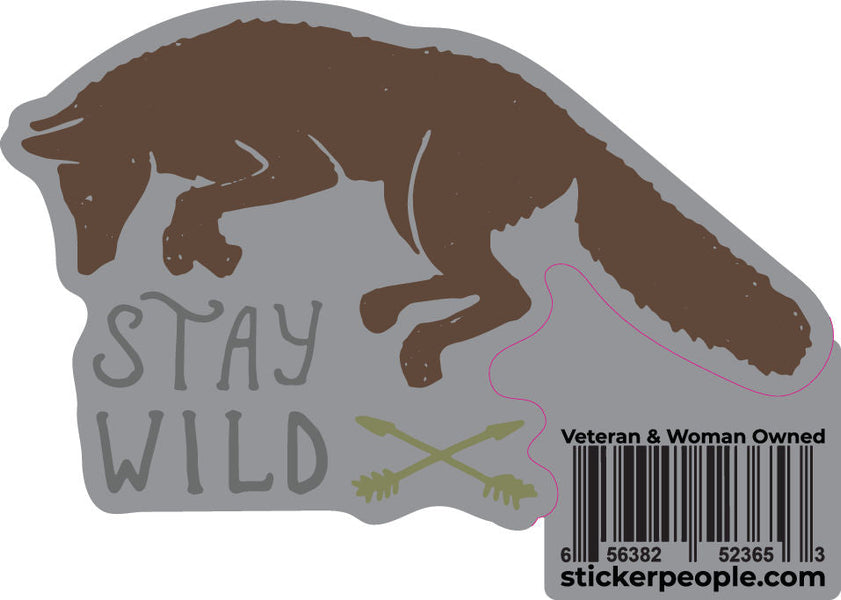 Stay Wild Fox | Foxtail Stickers | Sticker People | Sticker People