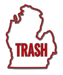 Shop Michigan Trash Sticker Online | Sticker People | Sticker People