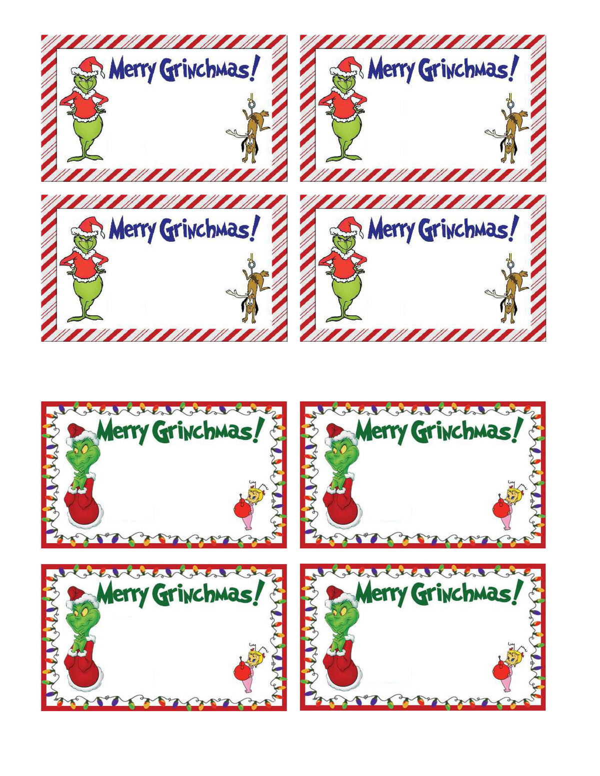 Grinch Gift Tags Christmas Sticker | Sticker People | Sticker People