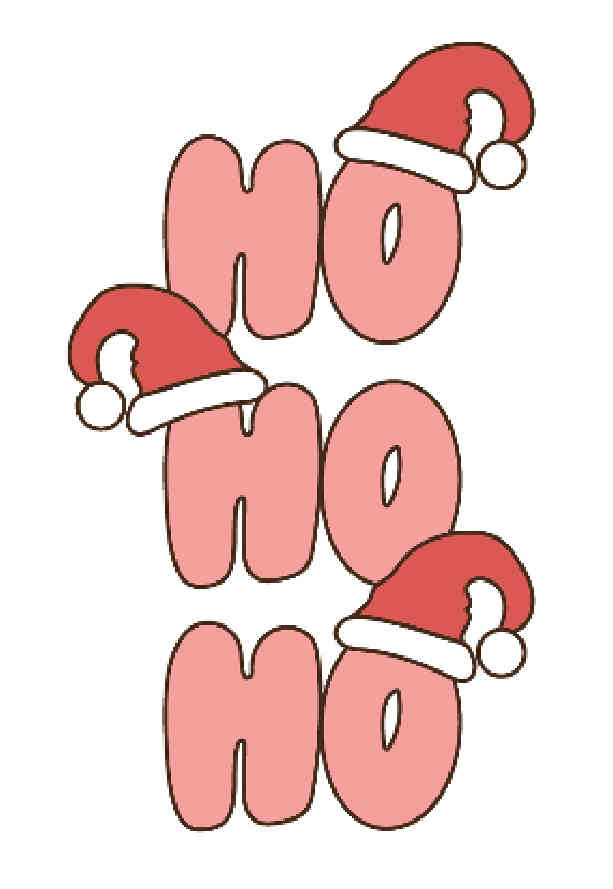 Shop Ho Ho Ho Stickers | Christmas Cap Sticker | Sticker People ...