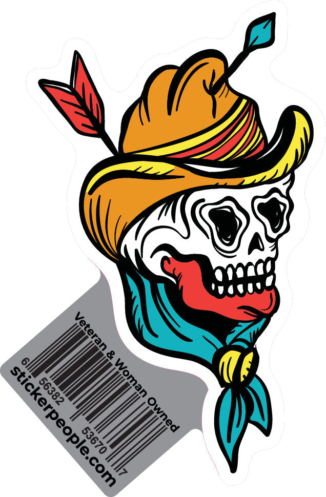 Cowboy Skull Sticker | Sticker People | Sticker People