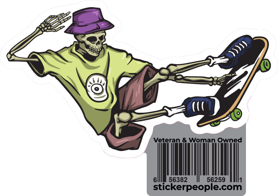 Skeleton Skateboarding | Sticker People