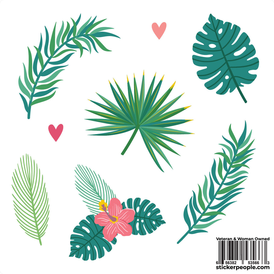 Leaf Sticker Sheet | Green Leaf Sticker | Sticker People