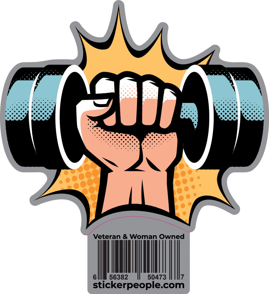 Hand Dumbbell | Bodybuilding Sticker | Sticker People | Sticker People