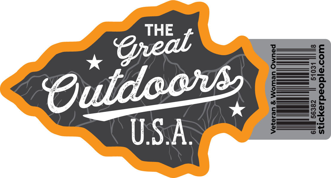 The Great Outdoors Arrowhead | Outdoors Stickers | Sticker People