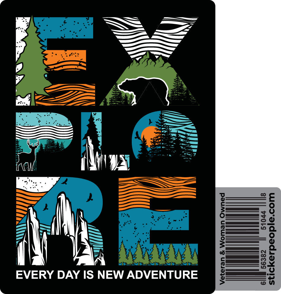 Explore Double Exposure Color Sticker | Sticker People