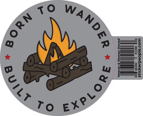 Built to Wander Sticker | Wander Stickers | Sticker People