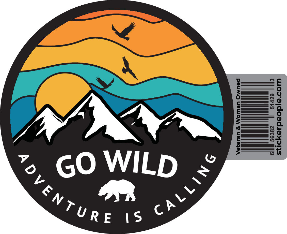 Buy Unique Go Wild Circle Sticker | Sticker People