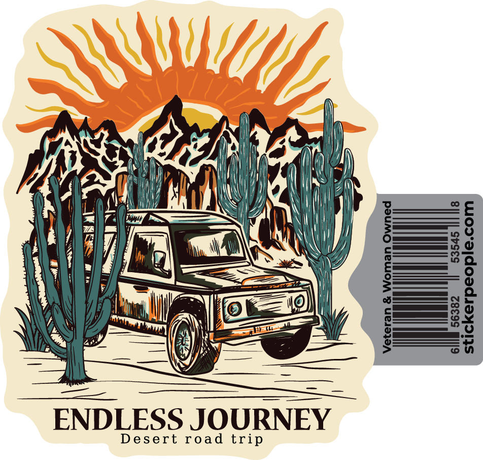 Endless Journey Desert Road Trip Sticker | Sticker People