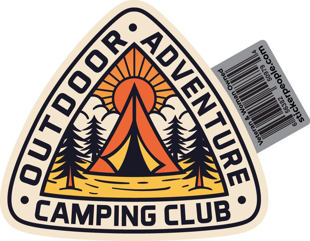 Outdoor Adventure Camping Club | Outdoor Sticker | Sticker People
