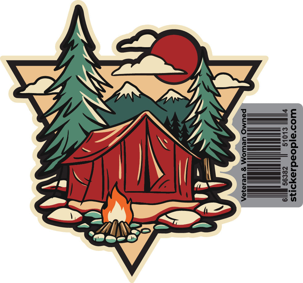 Tent Inverted Triangle | Triangle Sticker | Sticker People