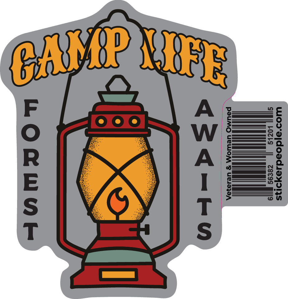 Camp Life Lantern Sticker | Custom Sticker | Sticker People | Sticker ...