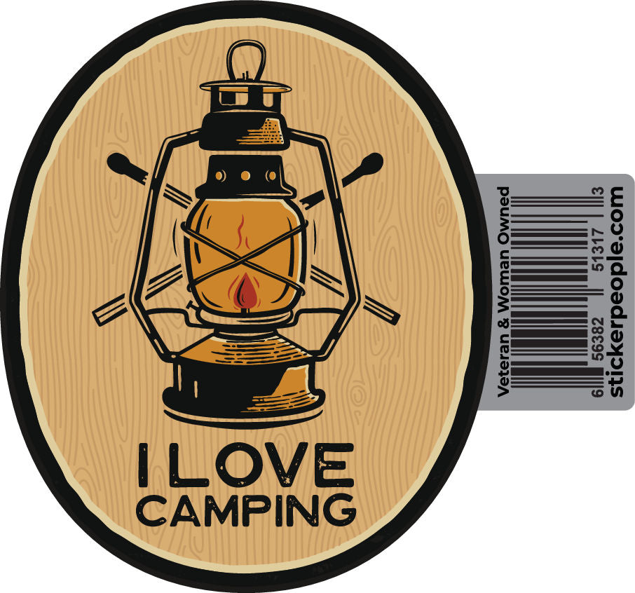 I Love Camping Lantern | Sticker People