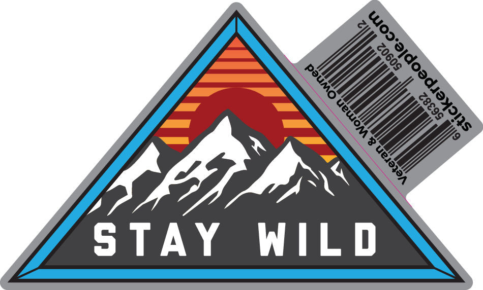 Stay Wild Triangle | Triangle Stickers | Sticker People