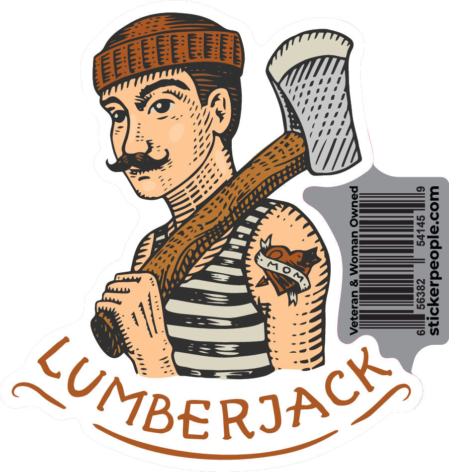 Shop Hipster Lumberjack Stickers Online | Sticker People | Sticker People