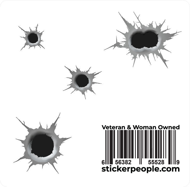 Bullet Hole Sheet X4 Sticker | Sticker People