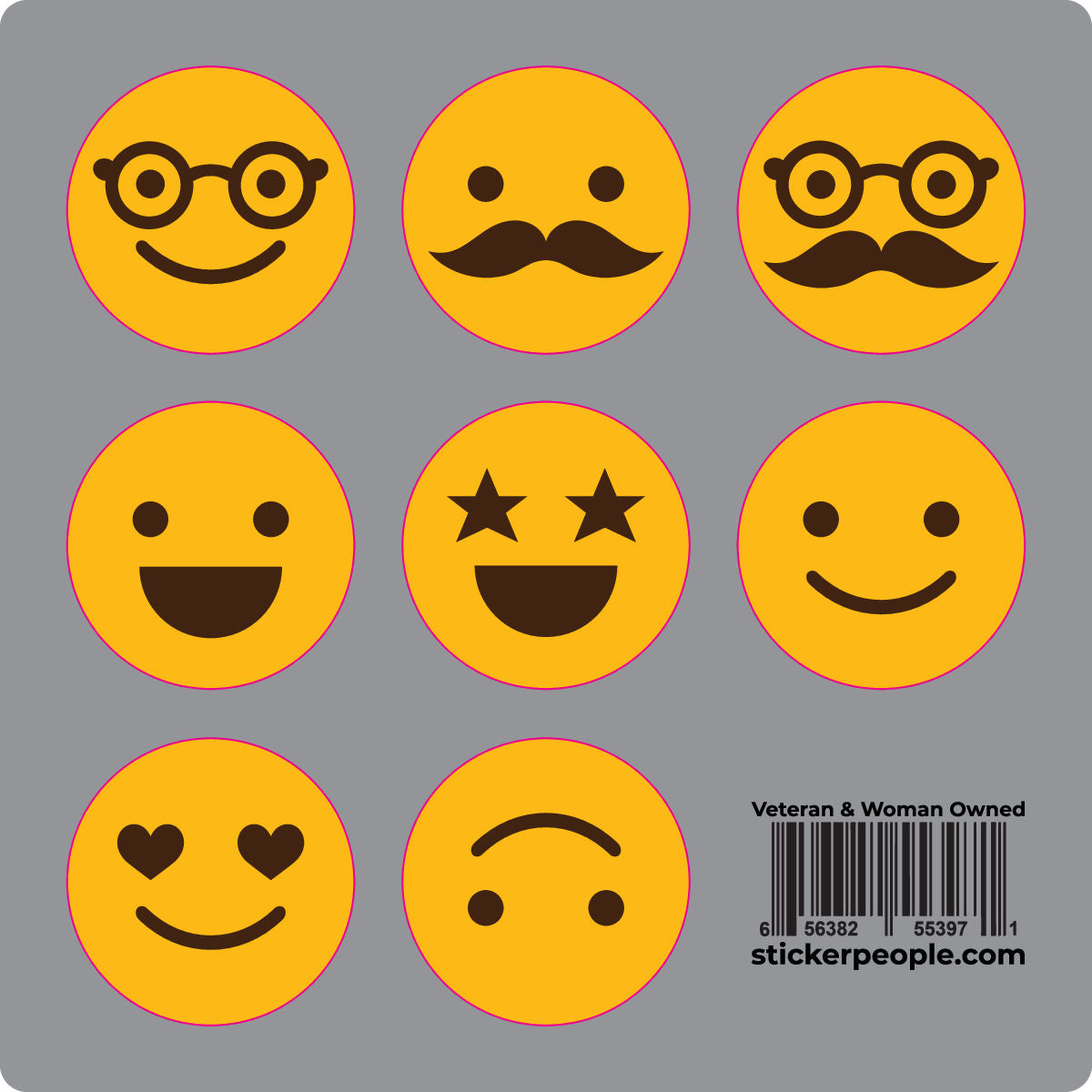 Smiley Face Sticker Sheet | Sticker Smiley Face | Sticker People ...