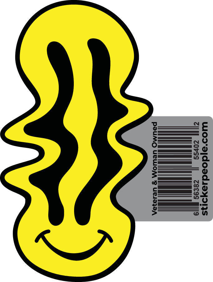 Long and Wavy | Smiley Face Sticker | Sticker People