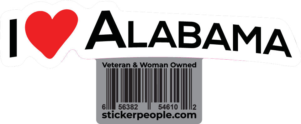 I love Alabama | Alabama football car stickers | Sticker People