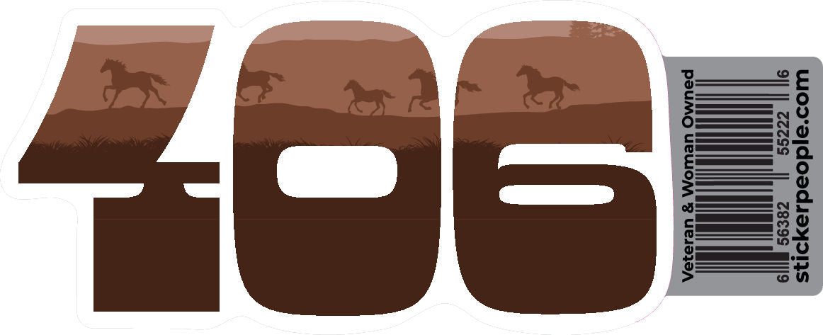406 Montana Western Brown Stickers | Sticker People | Sticker People