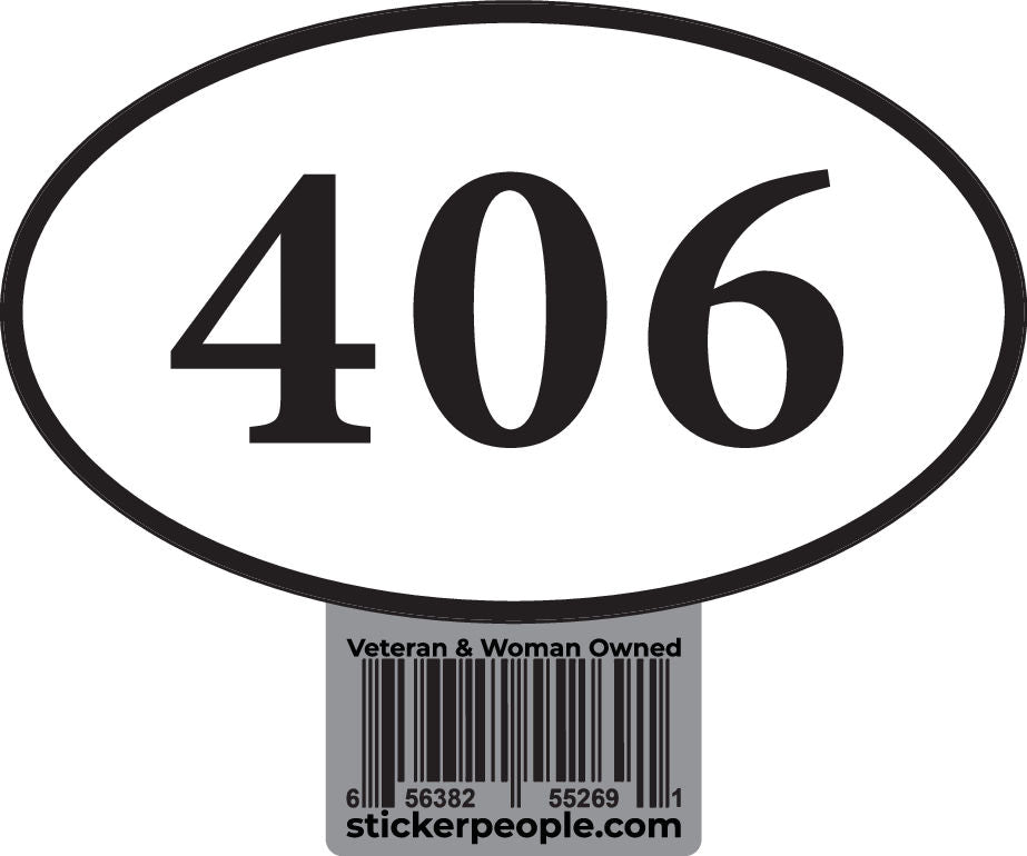 406 Montana White Stickers | Sticker People