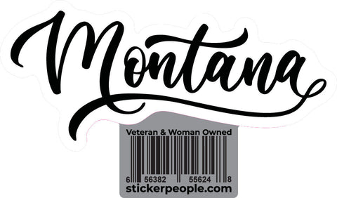 Montana Script Lettering | Montana Script Font | Sticker People