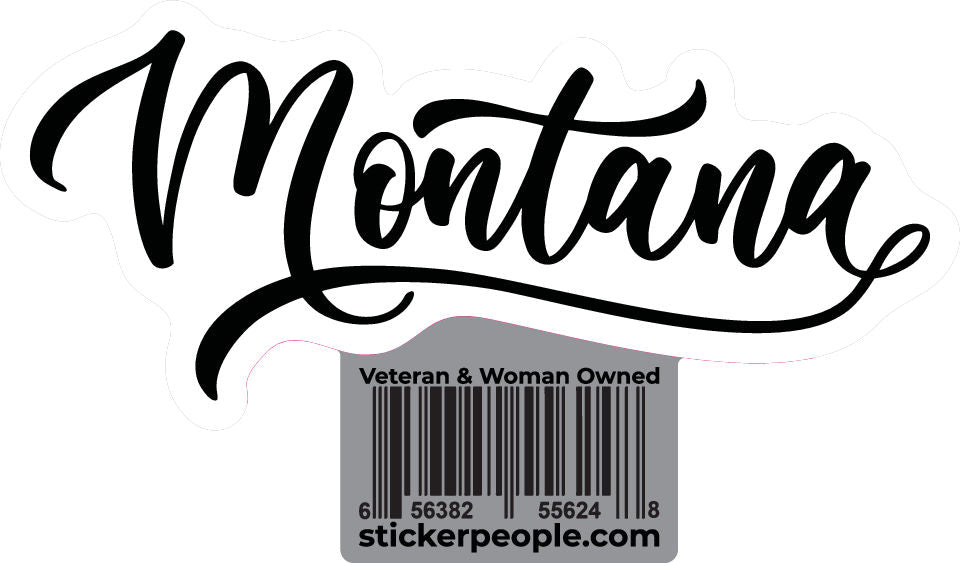 Montana Script Lettering | Montana Script Font | Sticker People ...