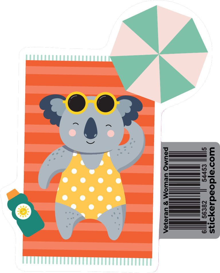 Koala Sunbathing | Koala Sticker | Sticker People | Sticker People